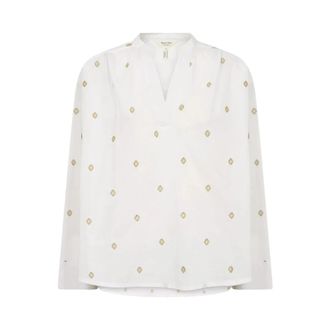 Part Two Wei&szlig;e Goldstickerei Natalepw Bluse - - Blouses & Shirts - Damen - Wei&szlig; - 2XL