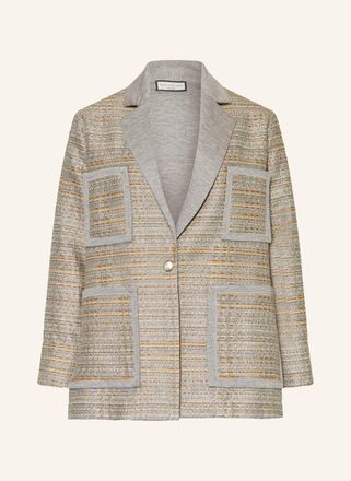 Sem per Lei Sem Per Lei Tweed-Blazer Mit Glitzergarn grau