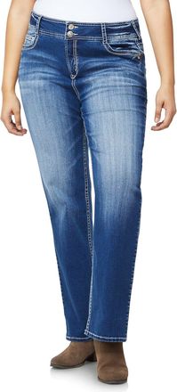 Wallflower Jeans Damen Luscious Curvy Bootcut Mid-Rise Insta Stretch Juniors (Standard und Plus) Jeans, Jenna, 50 Mehr Lange