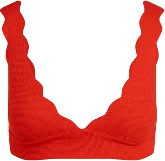 Marysia Swim bas de bikini Santa Barbara &agrave; bords festonn&eacute;s - Rouge