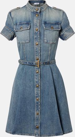 Alexander McQueen Robe chemise en jean
