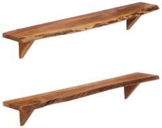 Les Tendances Étagères murales 2 pcs 110x20x18 Bois massif dacacia