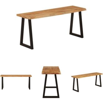 vidaXL The Living Store Bank Baumkante 105 cm Massivholz Akazie - Sitzb&auml;nke