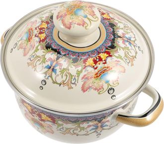 Cabilock Amphore aus Emaille topf antihaftbeschichtet emaille topf Vintage Suppentopf aus Emaille Speisetopf mit Deckel verschlei&szlig;fester Suppentopf Mehrzweck-S