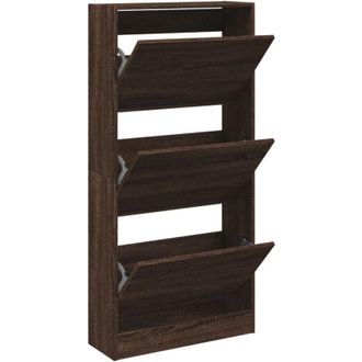 vidaXL Schuhschrank Braun Eichen-Optik 60x21x125,5 cm Holzwerkstoff Vidaxl