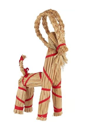 Ib Laursen Weihnachtsziege m/rotem Band und Bart My Nostalgic Christmas B: 10 H: 59 L: 32