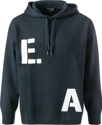 Emporio Armani Herren Hoodie blau unifarben