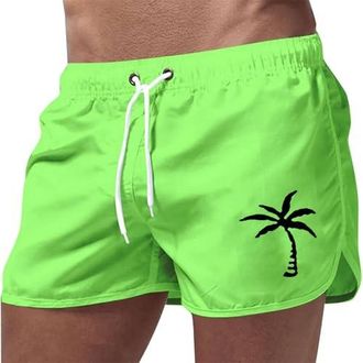 Generic Short de bain hawa&iuml;en &agrave; s&eacute;chage rapide avec poches pour homme, Vert, XXL