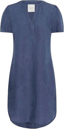 Part Two &Eacute;l&eacute;gante Robe en Lin M&eacute;lang&eacute; - Femme - Robes - Bleu - Taille: 34 FR