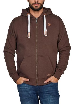 Riverso Sweatjacke Herren mit Kapuze Rei&szlig;verschluss Regular Fit RIVNoah Kapuzenjacke Hoodie Kapuzenpullover Braun XL, Gr&ouml;&szlig;e:XL, Farbe:Dark Brown (21400)