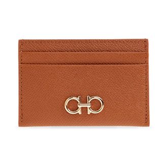 Ferragamo Leder-Kartenetui - - Accessories - Damen - Braun - ONE SIZE