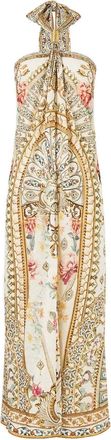 Camilla robe longue &agrave; dos-nu - Blanc