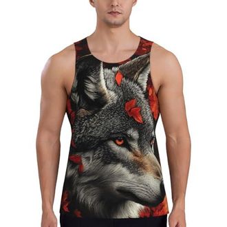 Generic D&eacute;bardeur respirant &agrave; s&eacute;chage rapide sans manches pour homme pour entra&icirc;nement &agrave; la plage S &agrave; 4XL, Wolf 2., XXL