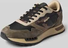 Blauer Sneaker aus Leder-Mix Modell Ryder