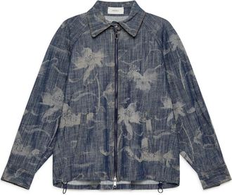 Maliparmi Maliparmi, Femme, Vestes, Bleu, Taille: 36 FR Manteau Rembourr&eacute; en Denim Floral