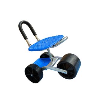 Generic Gartenstuhl Mit 3/4-R&auml;dern, Rollbarer Gartenarbeitsstuhl for Rasen Und Hof, 360&deg; Drehbarer Gartenwagen, for Die Gartenarbeit Im Freien(3-Wheeled)