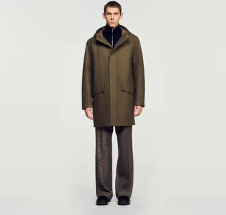 Sandro Parka en laine et cachemire