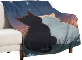 Generic Tagesdecke S&uuml;&szlig;e Kuschelkatze Flauschige Bettdecke Pl&uuml;sch Blanket F&uuml;r Bett B&uuml;ro Wohnzimmer 150x200cm