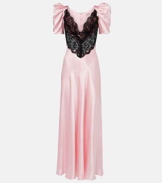 Rodarte Cocktailkleid aus Seide mit Spitze