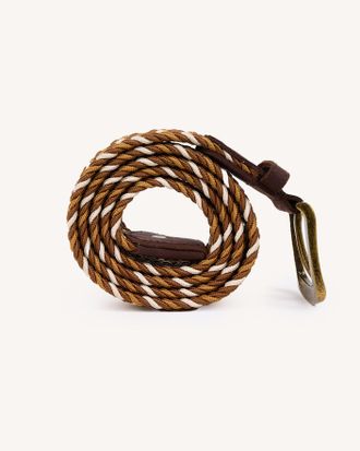 Faguo Ceinture tress&eacute;e camel et &eacute;cru