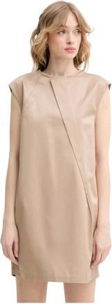 Maison Margiela Robe en coton - Femme - Robes - Beige - Taille: 44 FR