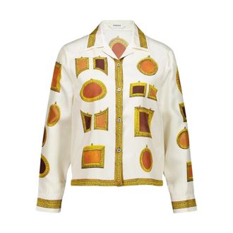 Versace Hemdbluse aus bedrucktem Seidentwill - - Blouses & Shirts - Damen - Mehrfarbig - S