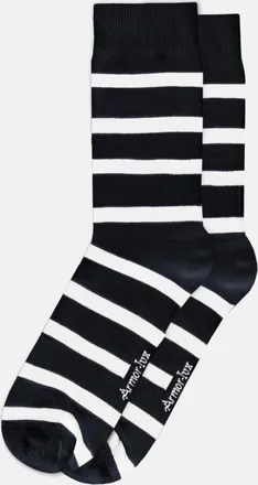 Armor Lux Damen Socken Blau Wei&szlig; Gestreift Chaussettes