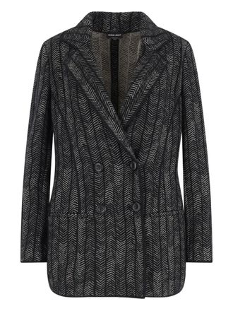 Giorgio Armani Doppelreihiges Sakko - Schwarz