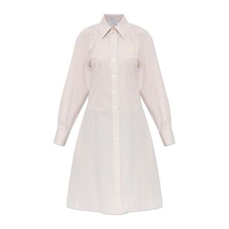 Alexander McQueen Baumwollkleid Mit Taschen - - Dresses - Damen - Rosa - M