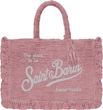MC2 Saint Barth Femme, Sacs, Rose, Taille: ONE Size Volant Raffia Bag