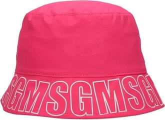 Msgm MS028800T_044 Cotton Cloche Hat - Pink