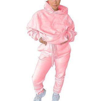 Generic Ensemble de surv&ecirc;tement pour femme - Couleur unie - Mode - Loisirs - Sports - Manches longues - Deux printemps et hiver - Tenue de d&eacute;tente 3 pi&egrave;ces po