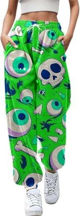 Generic Pantalon de jogging dHalloween 2025 pour homme, pantalon dr&ocirc;le, tenue d&eacute;contract&eacute;e, tenue de rave, pantalon athl&eacute;tique, en tricot d&eacute;contract&eacute; pour fem