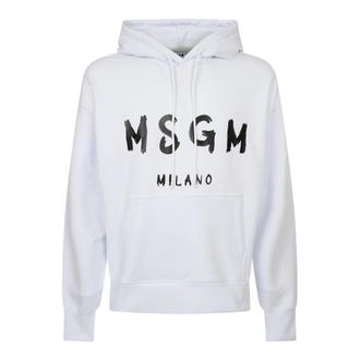 Msgm Baumwoll-Sweatshirt - - Sweatshirts & Hoodies - Herren - Wei&szlig; - L