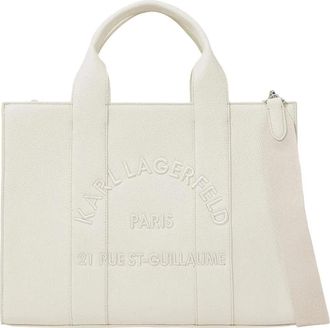 Karl Lagerfeld Shopper - Rue St-Guillaume Mittelgro&szlig;e Tote Bag Handtasche - Gr. unisize - in Wei&szlig; - f&uuml;r Damen