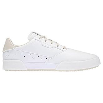 adidas Chaussures de Golf Adicross rétro en Cuir imperméable sans Crampons pour Homme, Blanc et Marron Craie, 42 EU