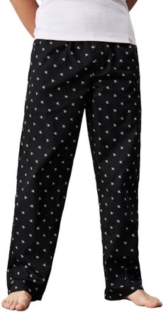 Calvin Klein Herren Pyjamahose Sleep Pant Baumwolle, Schwarz (Diamond Logo Black), M