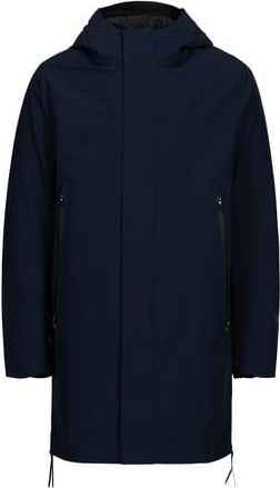 KRAKATAU Parka mit Kapuze und herausnehmbarem Innenfutter in Blau