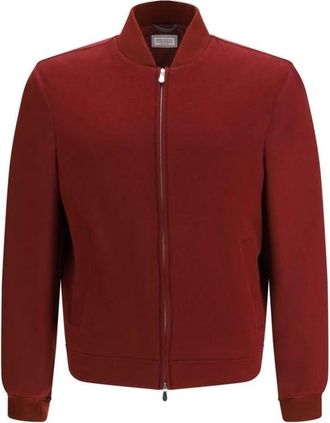 Brunello Cucinelli Homme, Vestes, Rouge, Taille: XL Cashmere Bomber Jacket