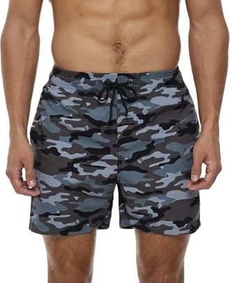 Generic HUIWDP Short de bain d&eacute;t&eacute; &agrave; s&eacute;chage rapide pour homme, A14, XXL