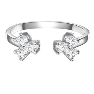 Glanzst&uuml;cke M&uuml;nchen Ring - Sterling Silber Ring Zirkonia - Gr. 48 - in Silber - f&uuml;r Damen