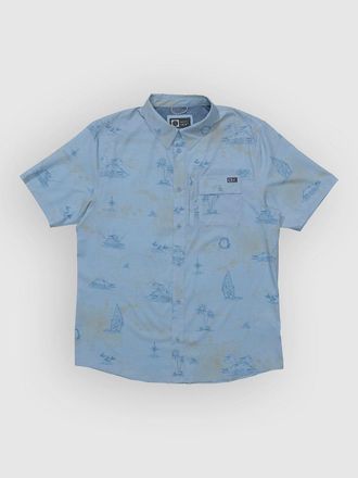 Salty Crew Flagship Uv Button Up Chemise bleu