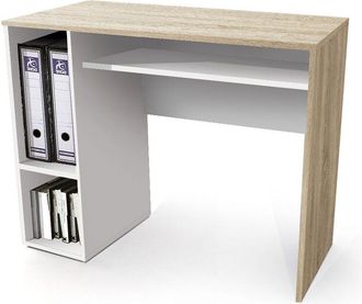 PEGANE Pegane - Bureau coloris Ch&ecirc;ne Cambrian / Blanc - longueur 90 x profondeur 45 cm