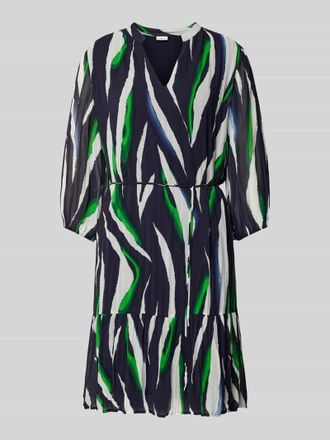 s.Oliver Black Label Knielanges Kleid mit Allover-Muster