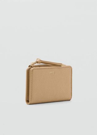 Mango Kleine Geldb&ouml;rse mit Lederoptik beige - Damen - Einheitsgr&ouml;&szlig;e - MANGO
