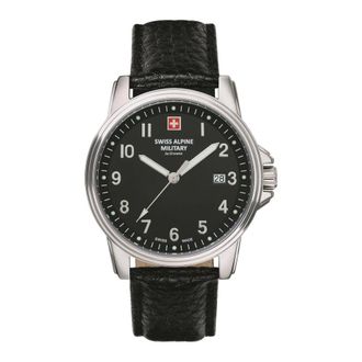 Swiss Alpine Military Swiss Alpine Military Herren Armbanduhr 40 mm Armband Leder 7011.1537 - - Accessories - Herren - Schwarzk - ONE SIZE