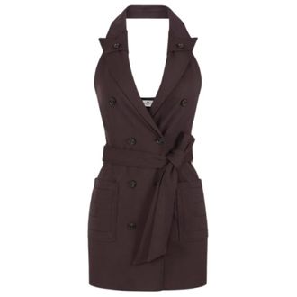 Elisabetta Franchi Ab91461E2 Dress - - Dresses - Damen - Braun - L