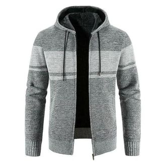 Generic NYSBH Pull pour homme en laine &agrave; fermeture &eacute;clair pour lautomne et lhiver, 6900 Gris clair, L