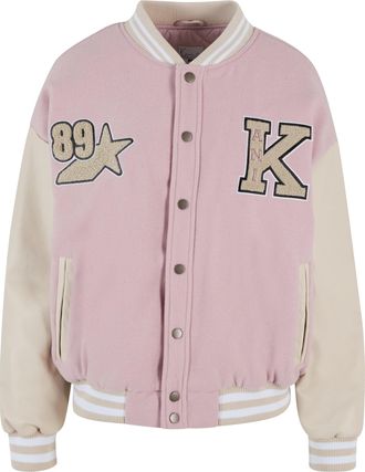 Karl Kani Retro Patch Star Logo OS College Jacket Rose/lightsand, XS