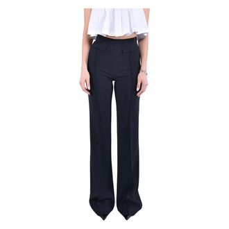 Elisabetta Franchi Femme, Pantalons, Noir, Taille: 40 FR Pantaloni in doppio cr&ecirc;pe stretch